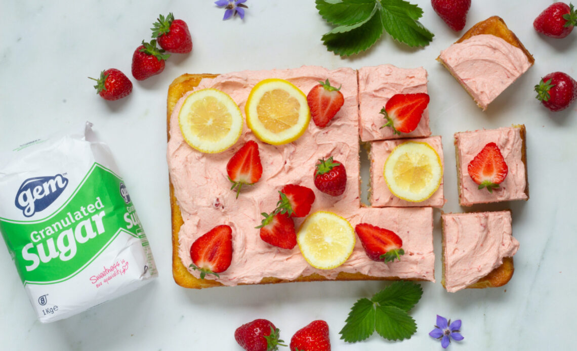 Strawberry & Lemon Squares - Gem Bakes
